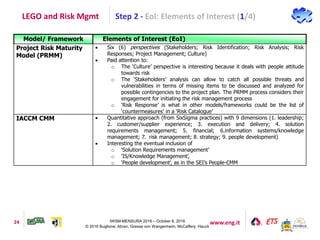 Risk Management: Achieving Higher Maturity & Capability Levels through ...