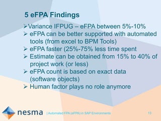 Iwsm2014 e fpa in sap environment (cees kuijpers) | PPT