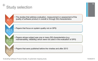 Iwsm2014 evaluating software product quality (ali idri) | PPTX