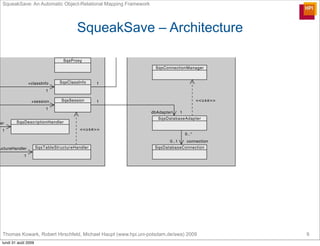 SqueakSave An Automatic Object-Relational Mapping Framework | PPT