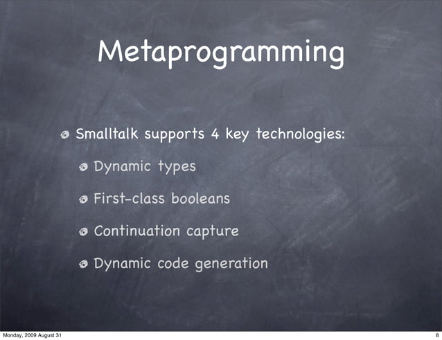 Smalltalk Metaprogramming supports Probabilistic Program Analysis | PDF | Programming Languages ...