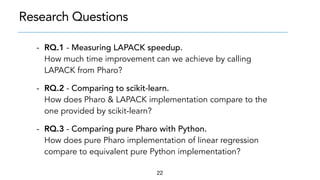How Fast is AI in Pharo? Benchmarking Linear Regression | PPT