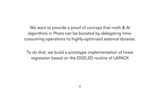 How Fast is AI in Pharo? Benchmarking Linear Regression | PPT