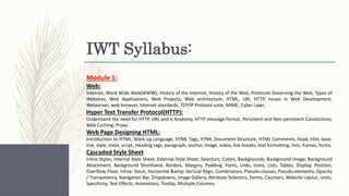 Internet and Web Technology (CLASS-1) [Introduction] | PPTX