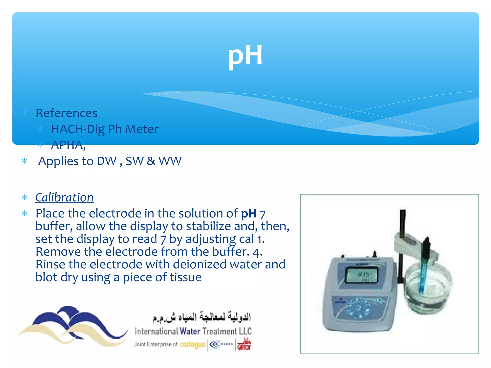 Water Analysis & Test Method | PPT