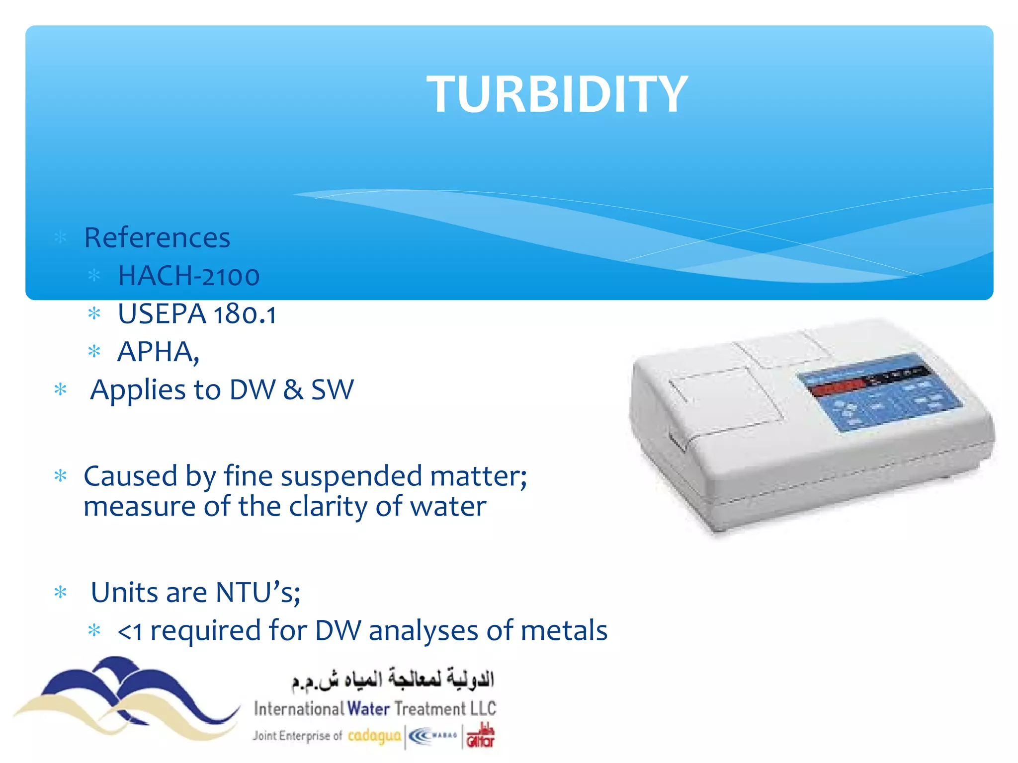 Water Analysis & Test Method | PPT