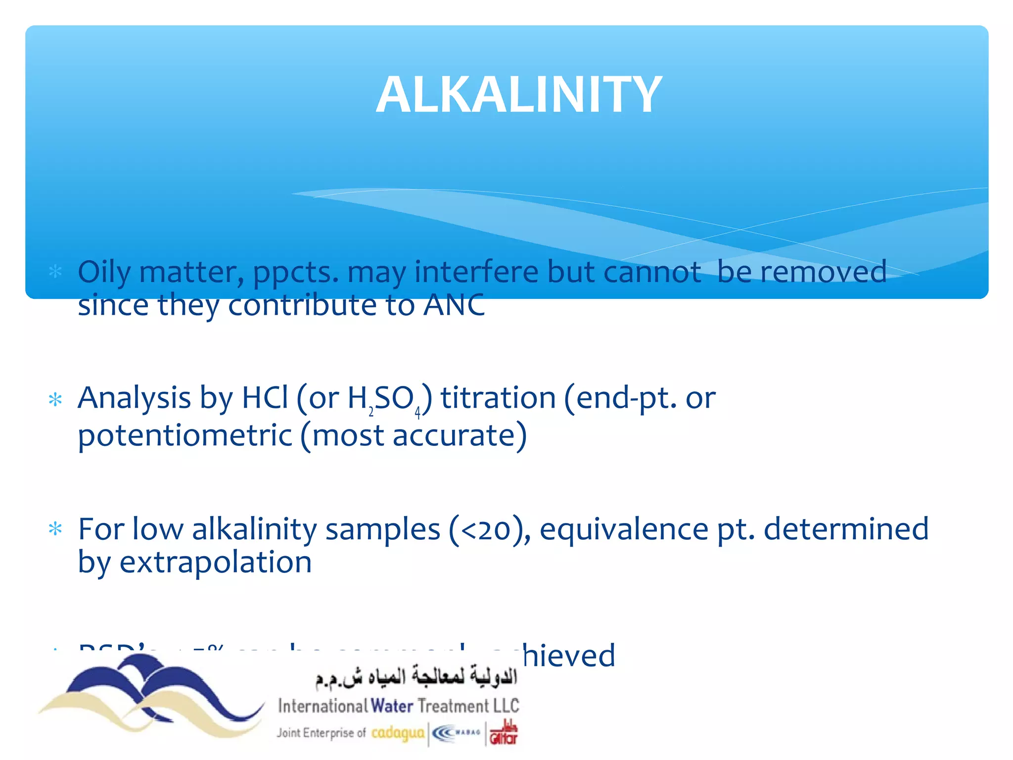Water Analysis & Test Method | PPT