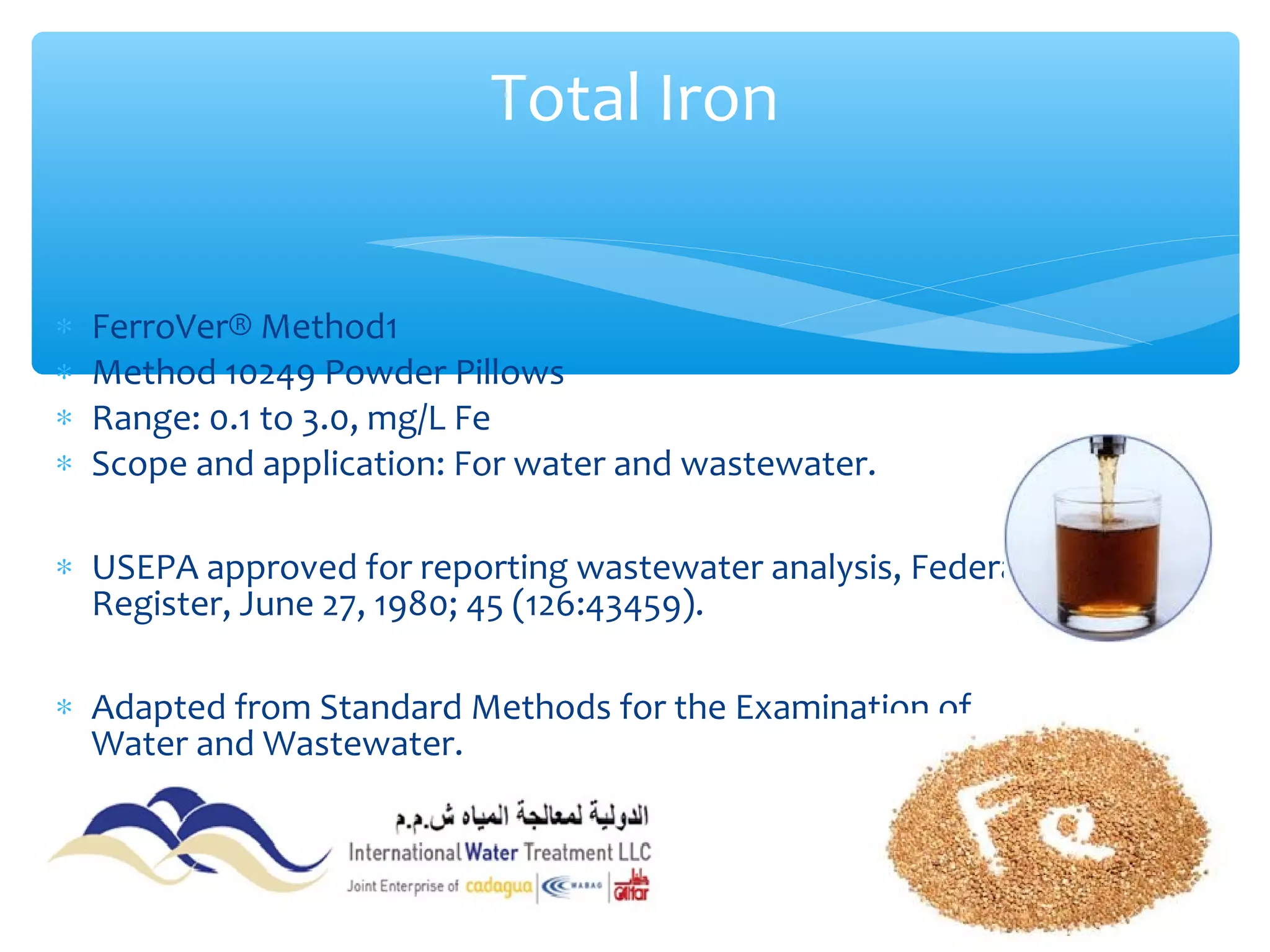 Water Analysis & Test Method | PPT