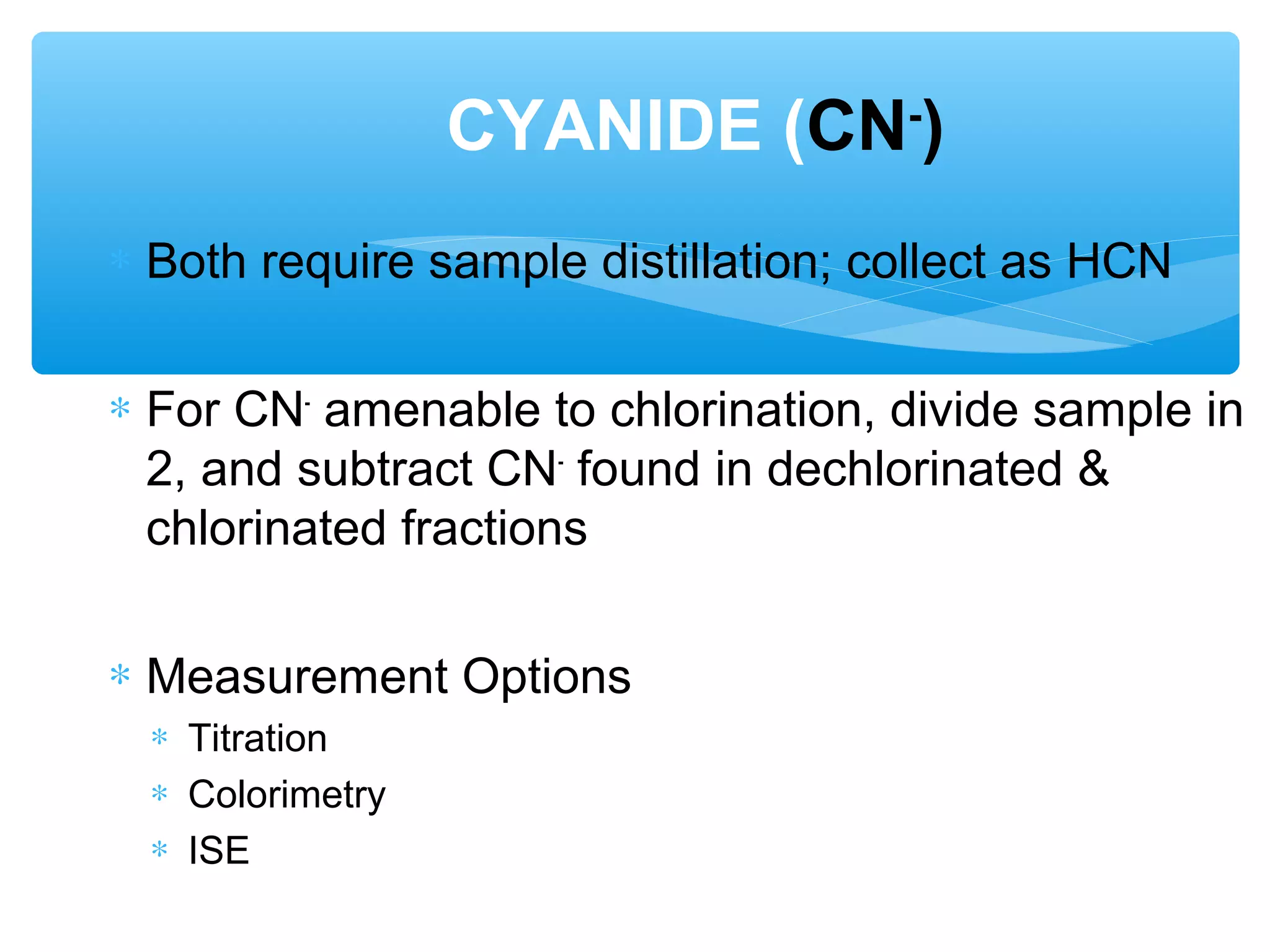 Water Analysis & Test Method | PPT