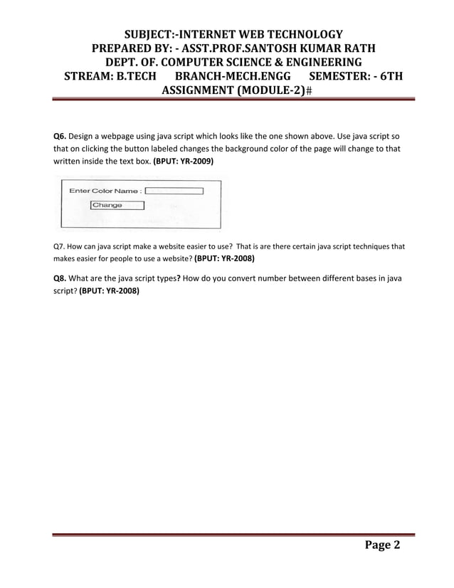 Iwt assignment 2 | PDF