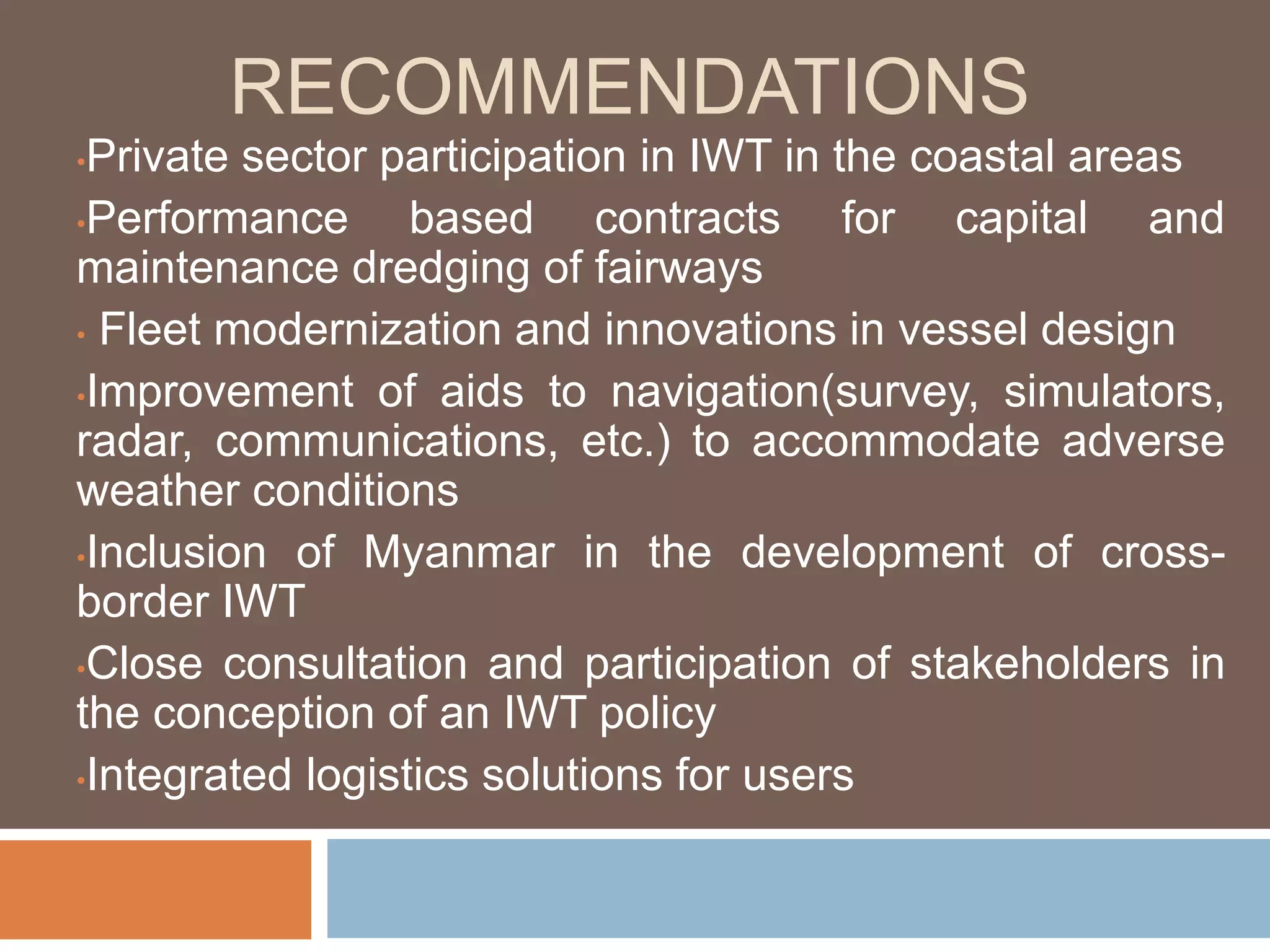 Inland water transportation (IWT) of Bangladesh: Container perspective. | PPT