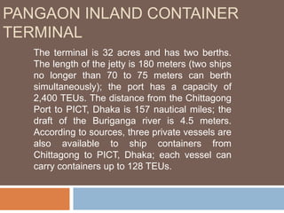 Inland water transportation (IWT) of Bangladesh: Container perspective ...