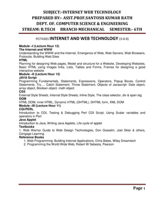 Iwt module 1 | PDF | Web Design and HTML | Internet