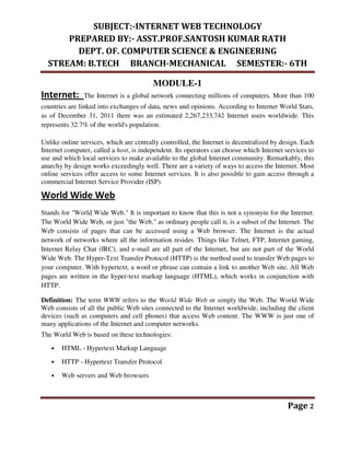 Iwt module 1 | PDF | Web Design and HTML | Internet