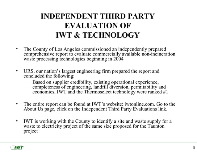IWT presentation | PPT