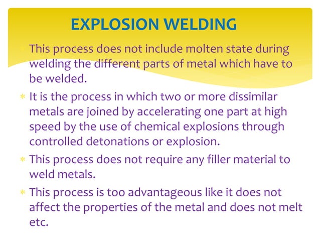 Iwt unit 5 explosive welding sushant bhatt | PPT