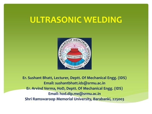 Iwt unit 5 ultrasonic welding | PDF