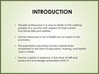 IX. Economics. Chapter 2. People as resource | PDF