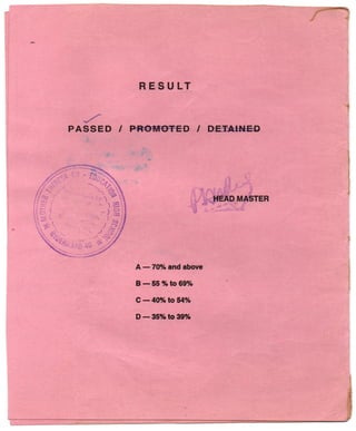 IX class Report Card | PDF