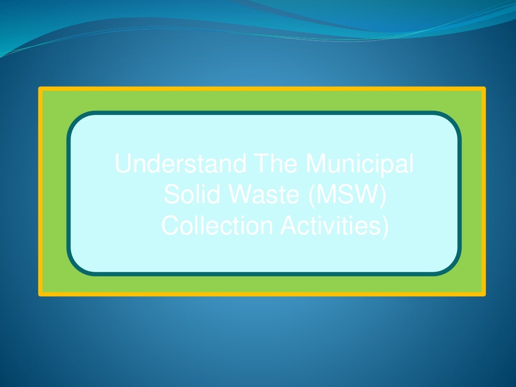 Solid waste management with animation