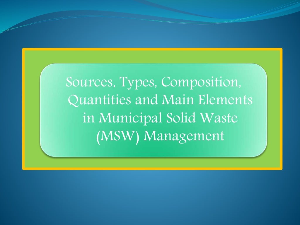 Solid waste management with animation