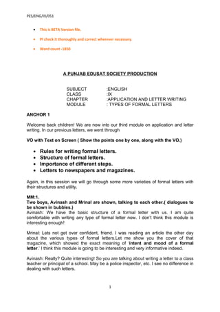 Types of Formal Letters | PDF