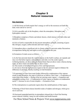 Ix biology full notes chapter 5 | PDF