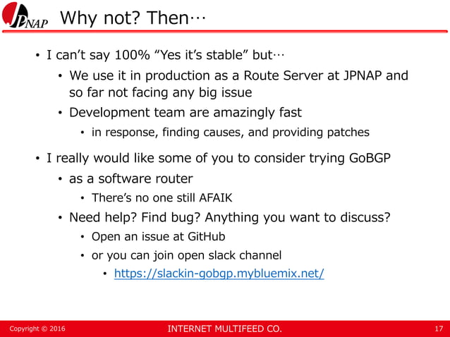 Tutorial: Using GoBGP as an IXP connecting router | PPTX | Internet | Computing