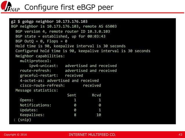 Tutorial: Using GoBGP as an IXP connecting router | PPTX | Internet | Computing