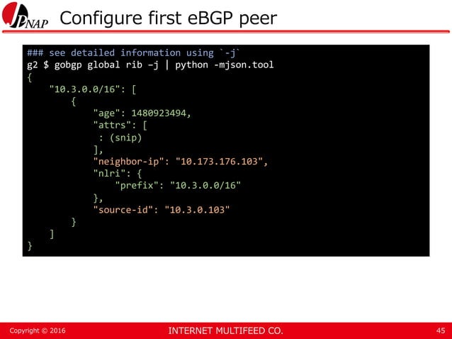 Tutorial: Using GoBGP as an IXP connecting router | PPTX | Internet | Computing