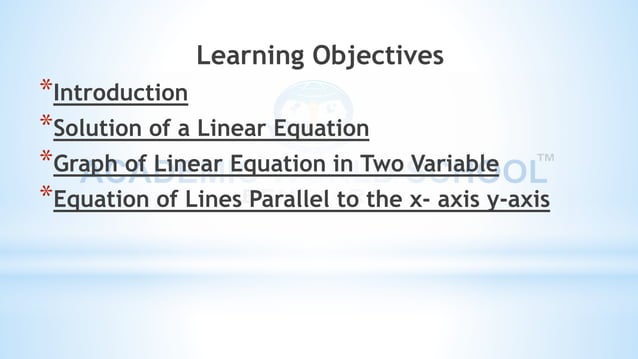 Class IX Linear Equations in Two Variables | PPTX