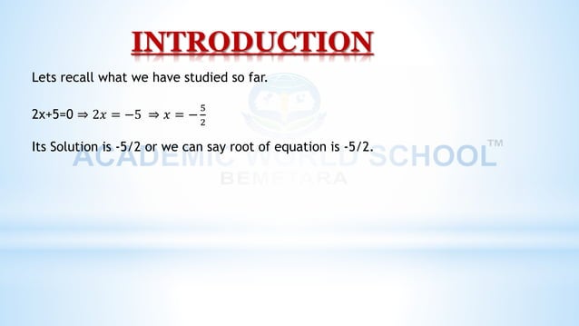 Class IX Linear Equations in Two Variables | PPTX