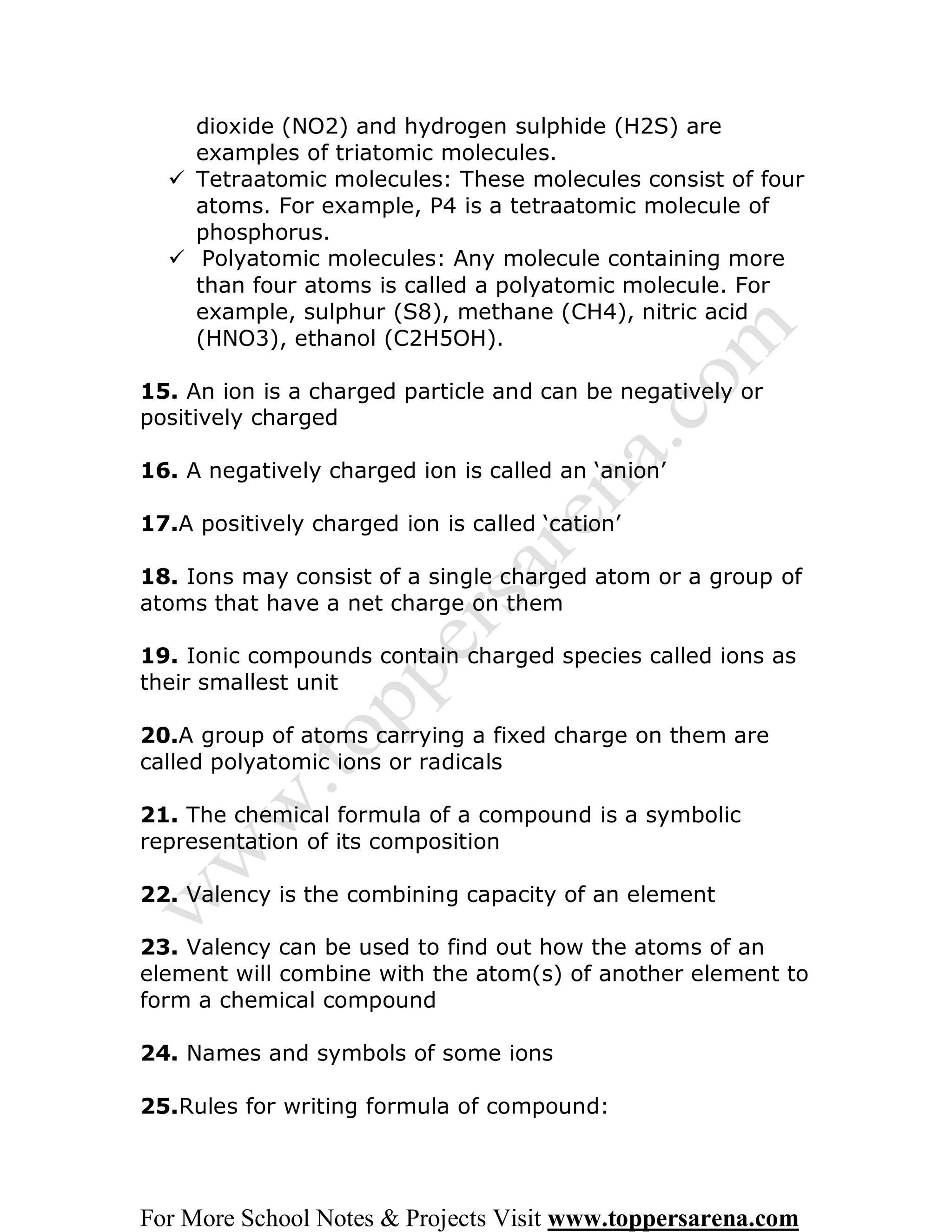 Ix chemistry full notes chapter 3 | PDF