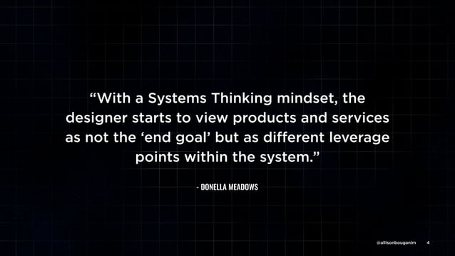 Ego-System to Ecosystem; Systems Thinking in Design | PPT