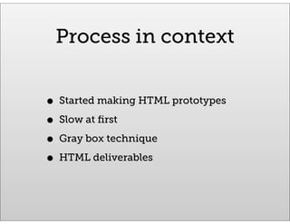 HTML Prototyping - IxDA Presentation | PPT