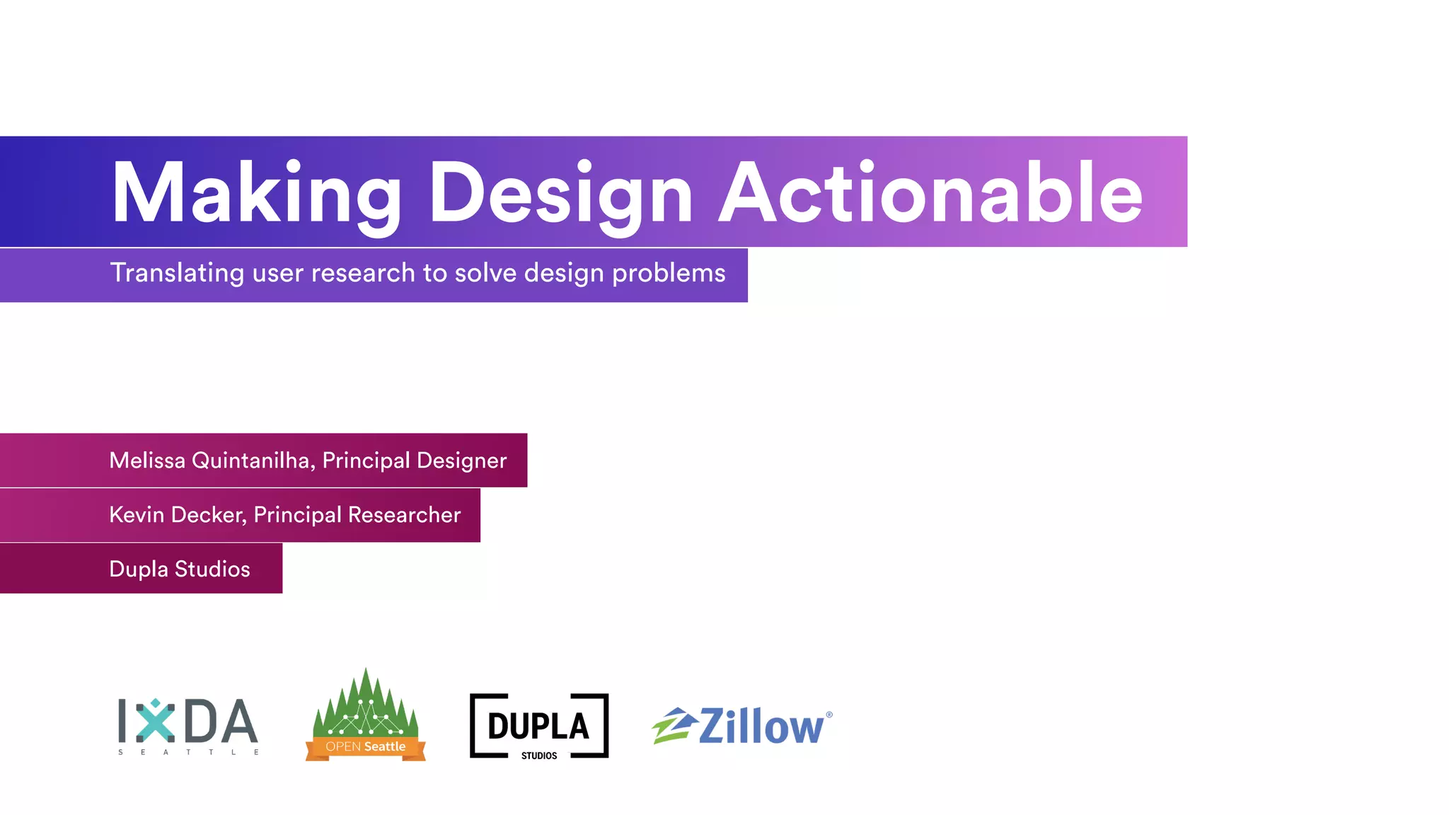 Making Design Actionable | PPT
