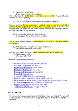 Ix determiners final | DOC