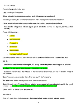 Ix determiners part 1_master file | DOC | Educational Assessment ...