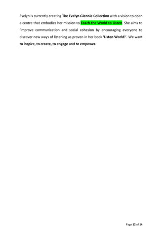 The Sound of Music Part 1 - Evelyn Glennie - Grade 9 English | PDF