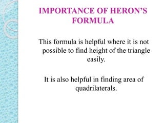 Class IX Heron's Formula | PPTX