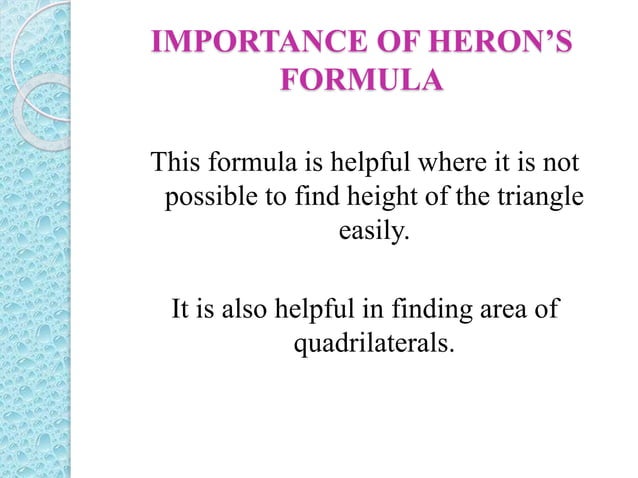 Class IX Heron's Formula | PPTX