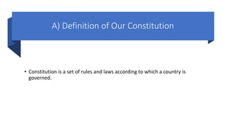 IX ICSE CIVICS OUR CONSTITUTION | PPTX