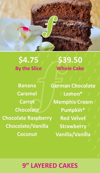 Frost Bakeshop Menu board Powerpoint Presentation | PPTX