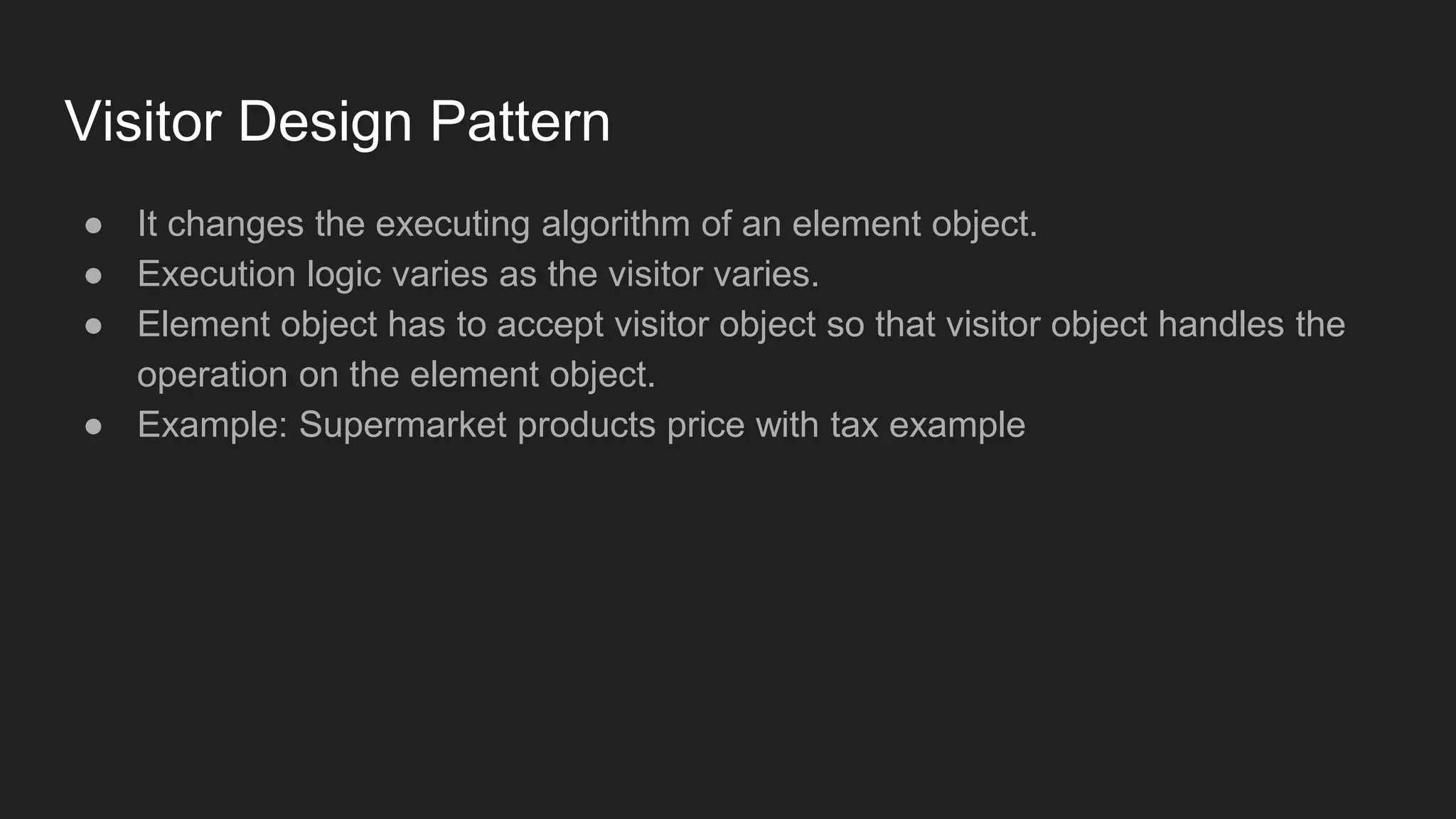 Visitor design pattern | PPT