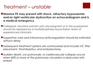 Investigation of suspected pulmonary embolism in pregnancy | PPT