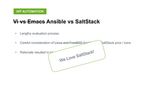 IXP Automation with SaltStack and NAPALM | PPT