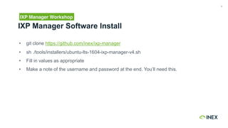 IXP Manager Workshop | PDF
