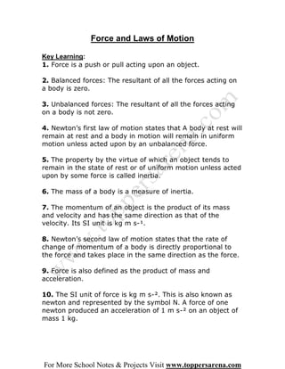 Ix physics full notes chapter 2 | PDF