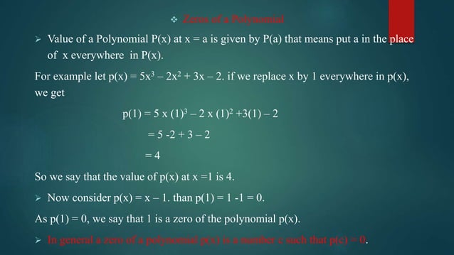 NCERT Class 9 Maths Polynomials | PPTX