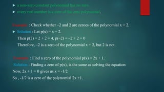 NCERT Class 9 Maths Polynomials | PPTX